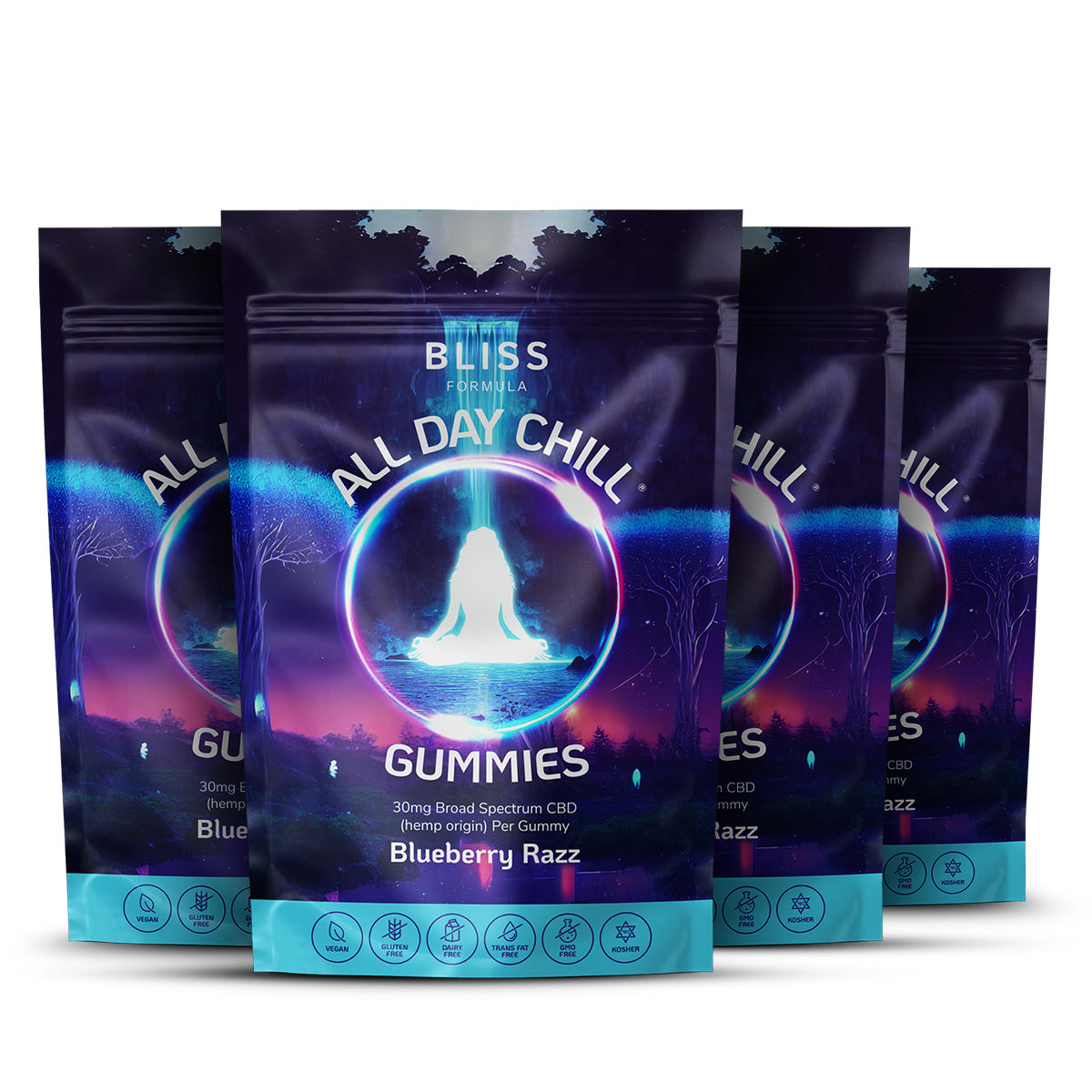 All Day Chill® CBD Gummies | 450 MG Broad Spectrum Per Pack – Bliss Formula